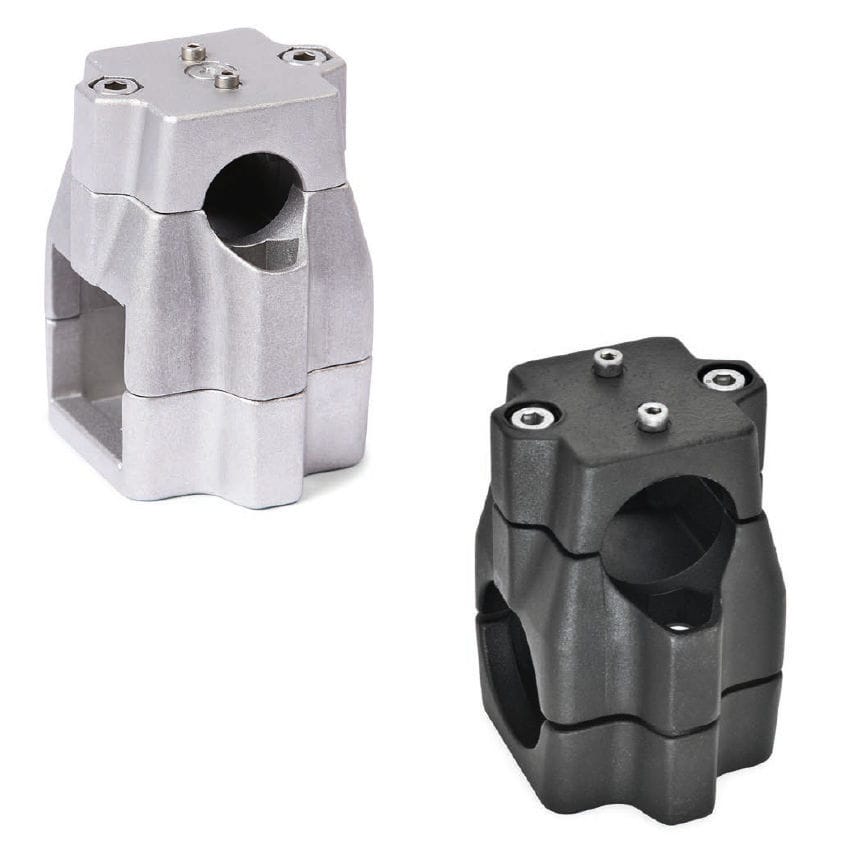 Cross tube connector - KMU.E - Inocon GmbH - square / aluminum / adjustable