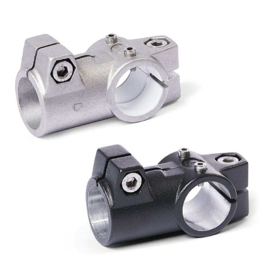 Round tube connector - TS.E - Inocon GmbH - aluminum / adjustable / sliding
