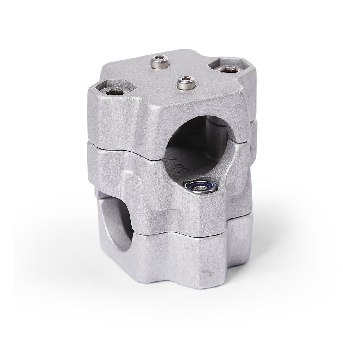 Round tube connector - KM.E - Inocon GmbH - cross / square / cast aluminum