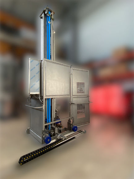 Elevator tipping station - CEMMI - mobile / column type / stainless steel
