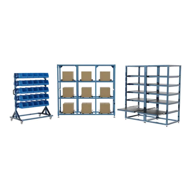 Workshop shelving - Vention - storage warehouse / with shelves / dynamic