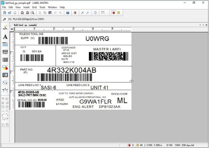 Interface software - LABEL MATRIX - TEKLYNX - development / configuration / design