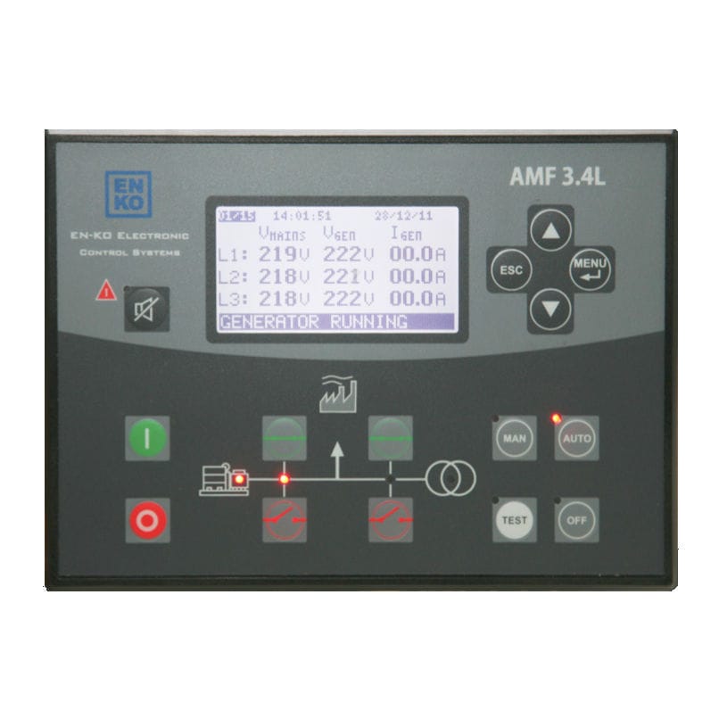 Automatic mains failure genset controller - AMF 3.4L - ENKO Elektronik ...