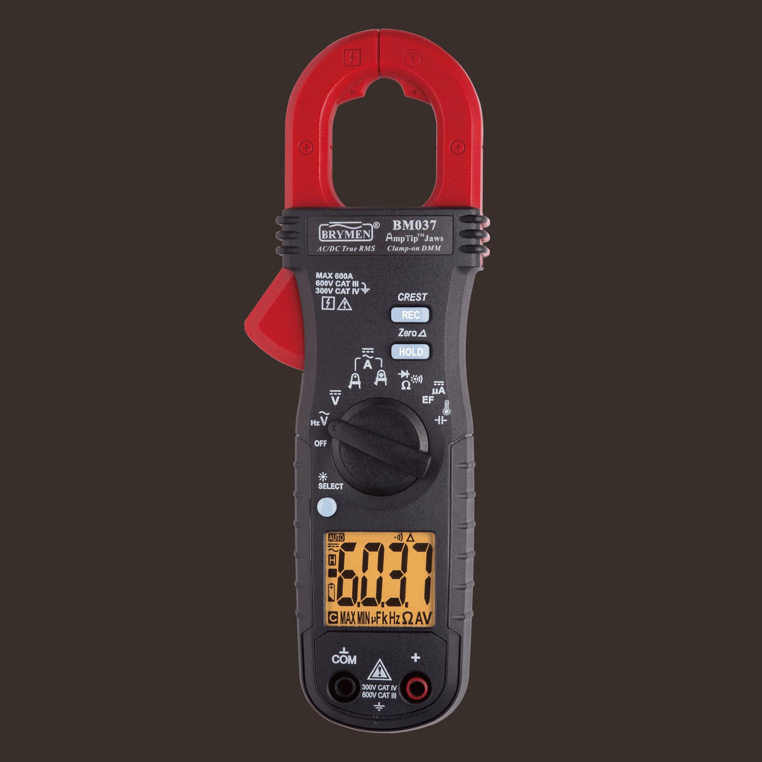 6000 count digital clamp multimeter - BM037 - BRYMEN - portable / 300 V ...