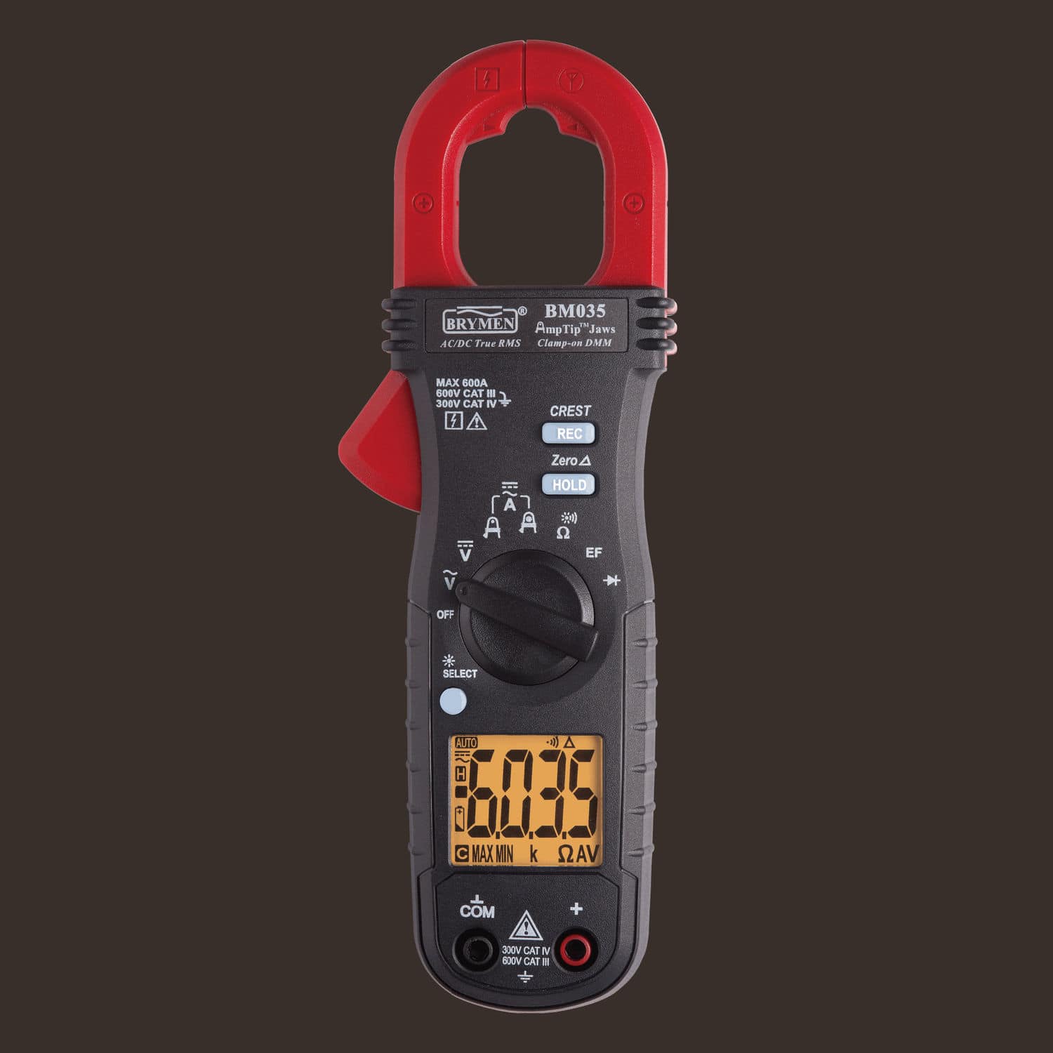 6000 count digital clamp multimeter - BM035 - BRYMEN - portable / 300 V ...