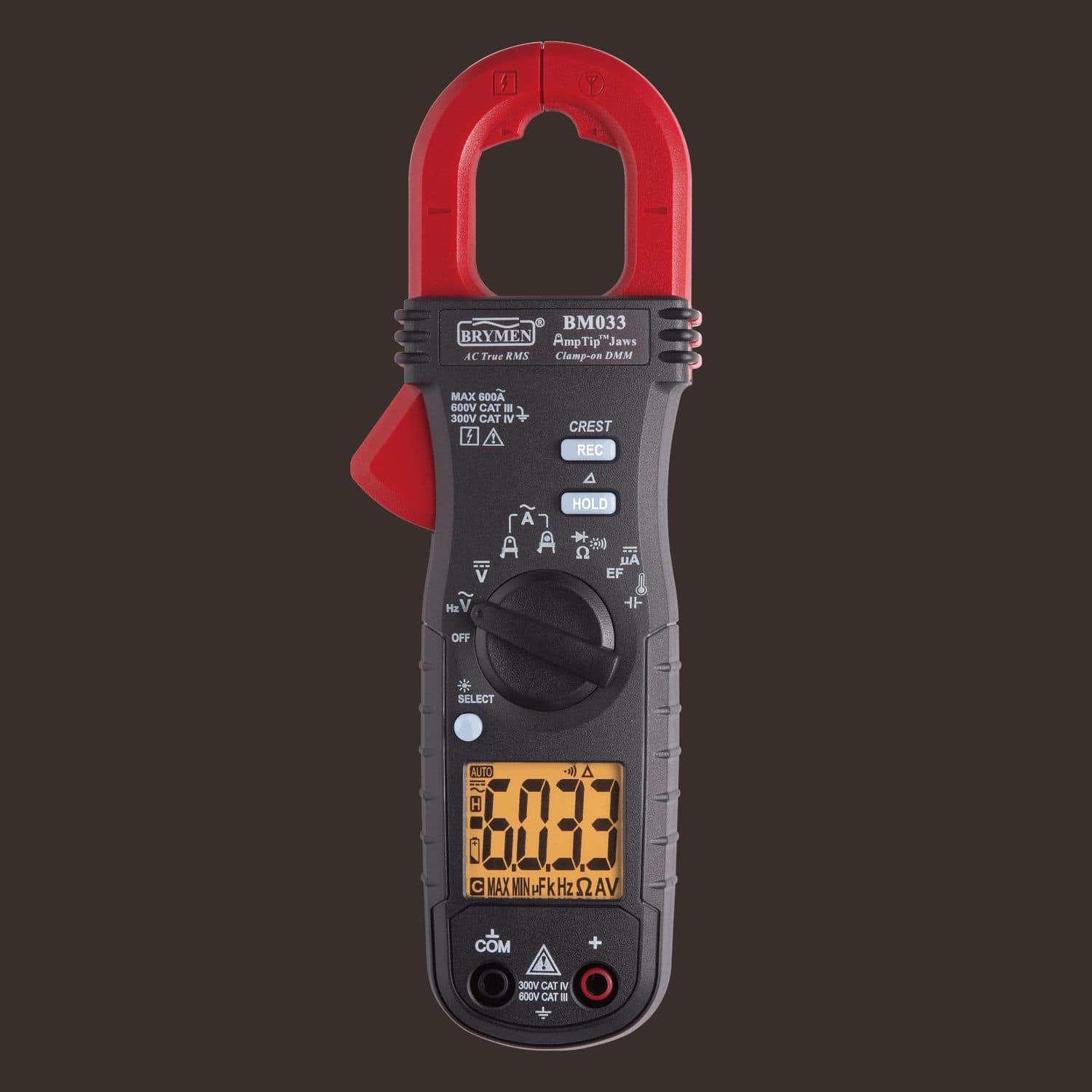 6000 count digital clamp multimeter - BM033 - BRYMEN - portable / 300 V ...