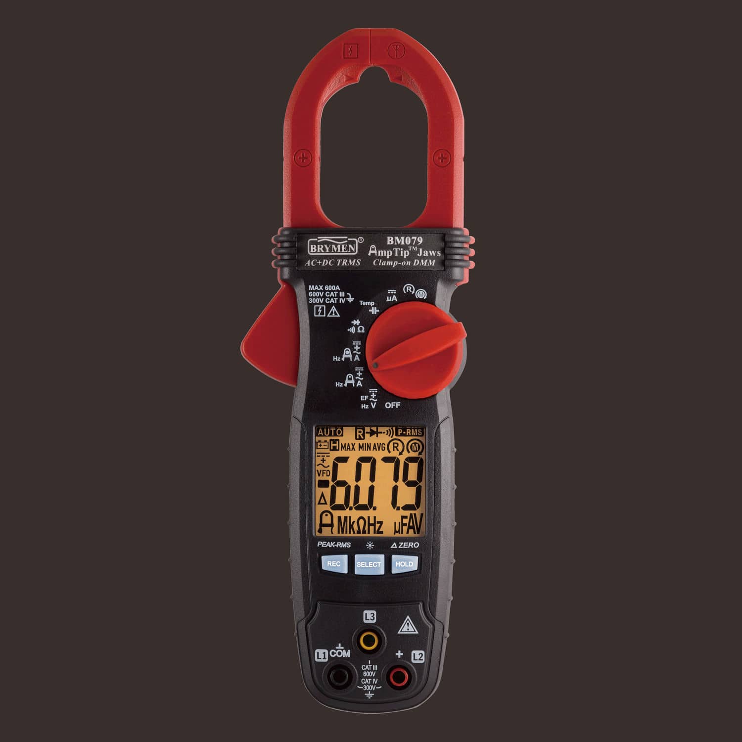 6000 count digital clamp multimeter - BM079 - BRYMEN - portable / 600 V ...