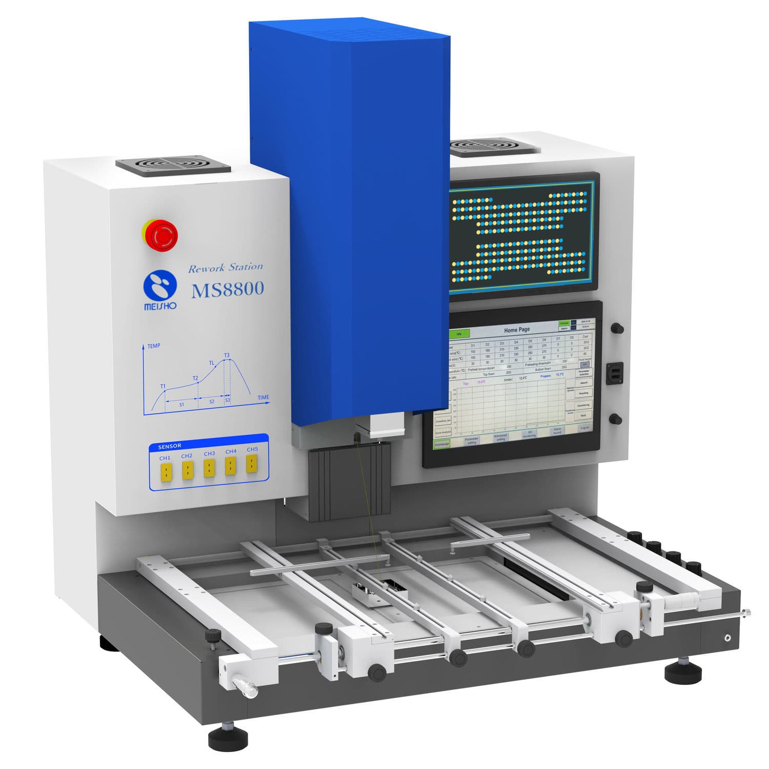 Hot air rework station - MS8800 - MEISHO - for BGA