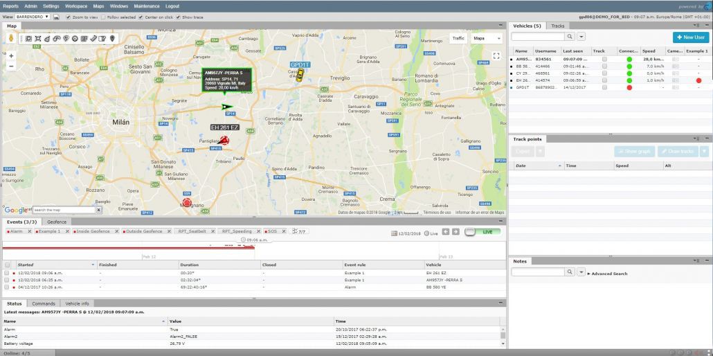 Vehicle tracker - Baron Srl