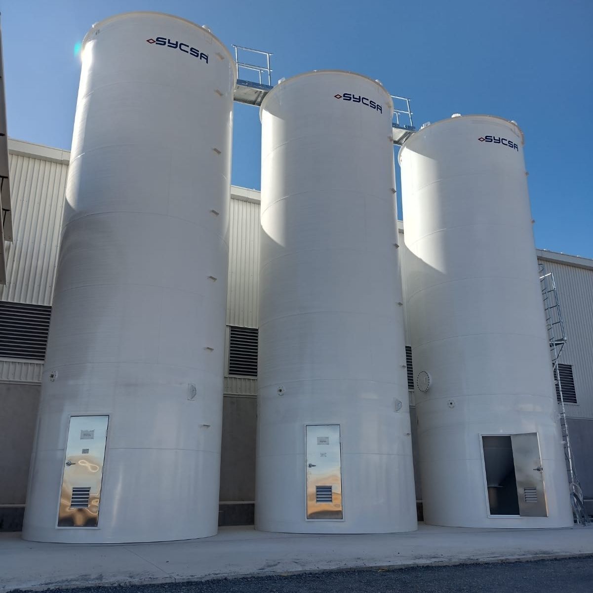 Welded silo - SYCSA - cone-bottom / flat bottom / horizontal