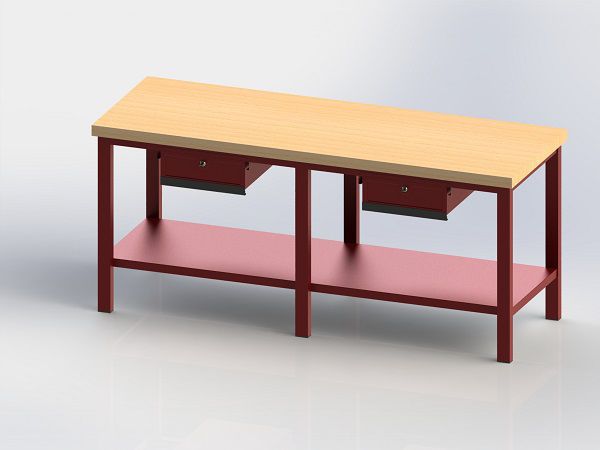 Beech workbench - 218 - Arredindustria e Lory Srl - for workshops ...