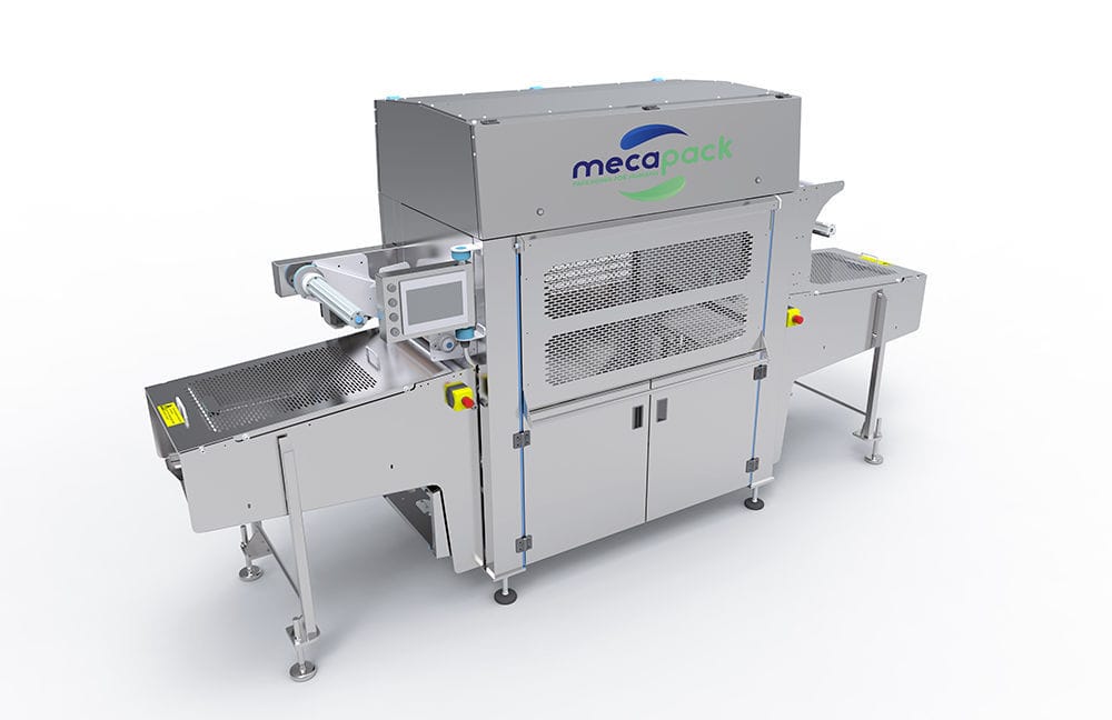 Automatic tray sealing machine - O²7000 - Mecapack - for the food industry