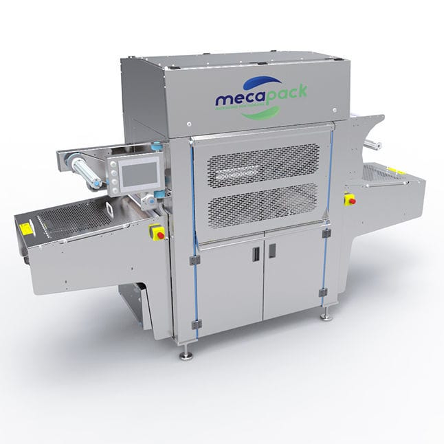 Automatic tray sealing machine - O²6000 - Mecapack - for the food industry