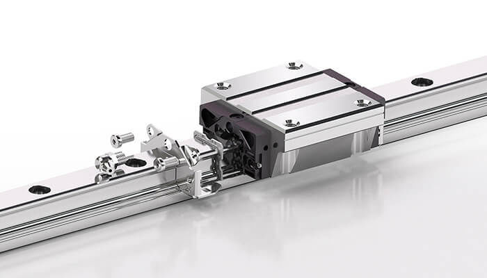 Linear guide with ball bearing - Melucci S.r.l. - wide / plastic / steel
