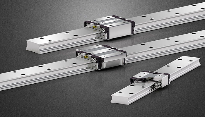 Linear guide with ball bearing - Melucci S.r.l. - wide / plastic / steel
