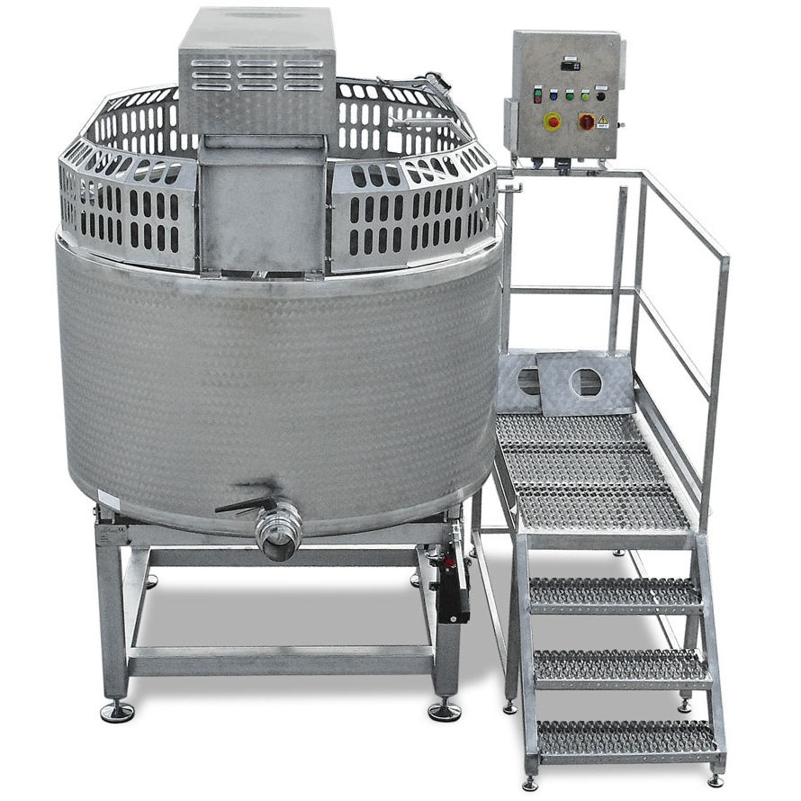 Coagulation cheese vat - E.T.A. S.r.l. - drainage / stainless steel