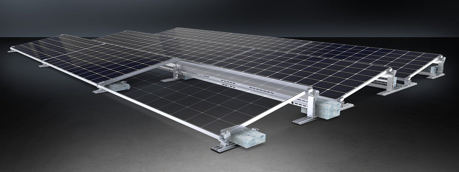 Flat roof PV mounting system - SN 2 series - AEROCOMPACT Europe GmbH