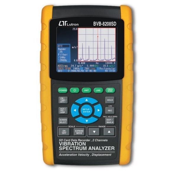 Machine monitoring vibration analyzer - BVB-8208SD - Lutron - FFT / with data logger