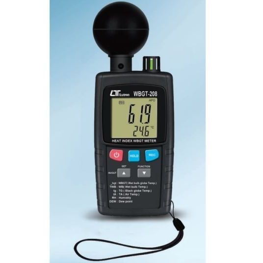 Digital psychrometer - WBGT-208 - Lutron - hand-held / temperature ...
