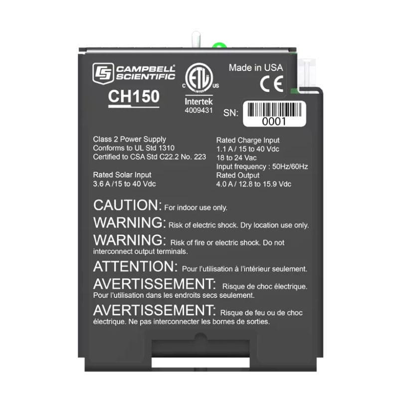 Battery charge regulator - CH150 - Campbell Scientific Ltd.