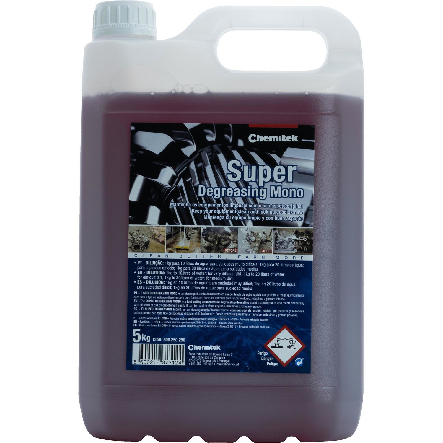 Solar panel biodegradable descaler - SUPER DEGREASING MONO - ChemiTek
