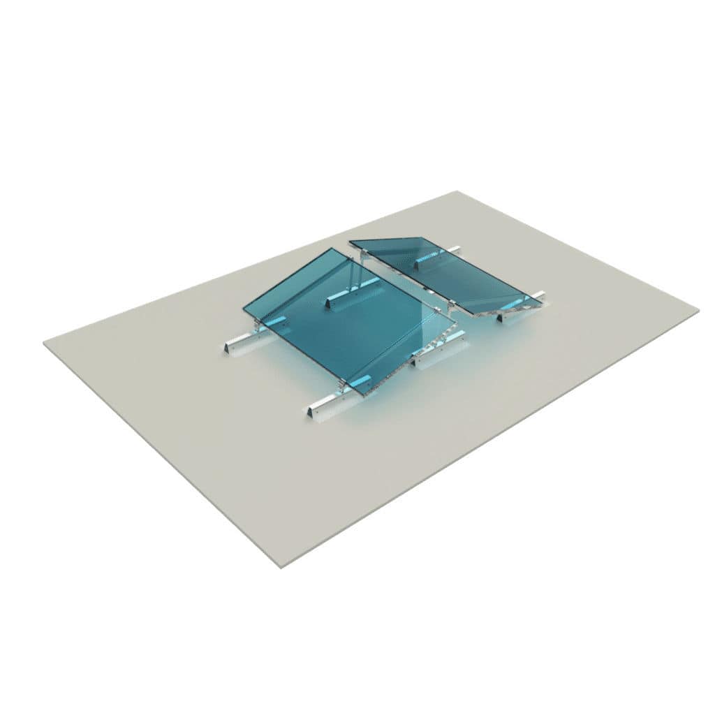 Flat roof PV mounting system - ROOF-SOLAR TILTED TPO - Dome Solar - for ...