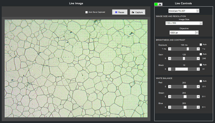 Image acquisition software - LIVE - MIPAR - reporting / analysis ...