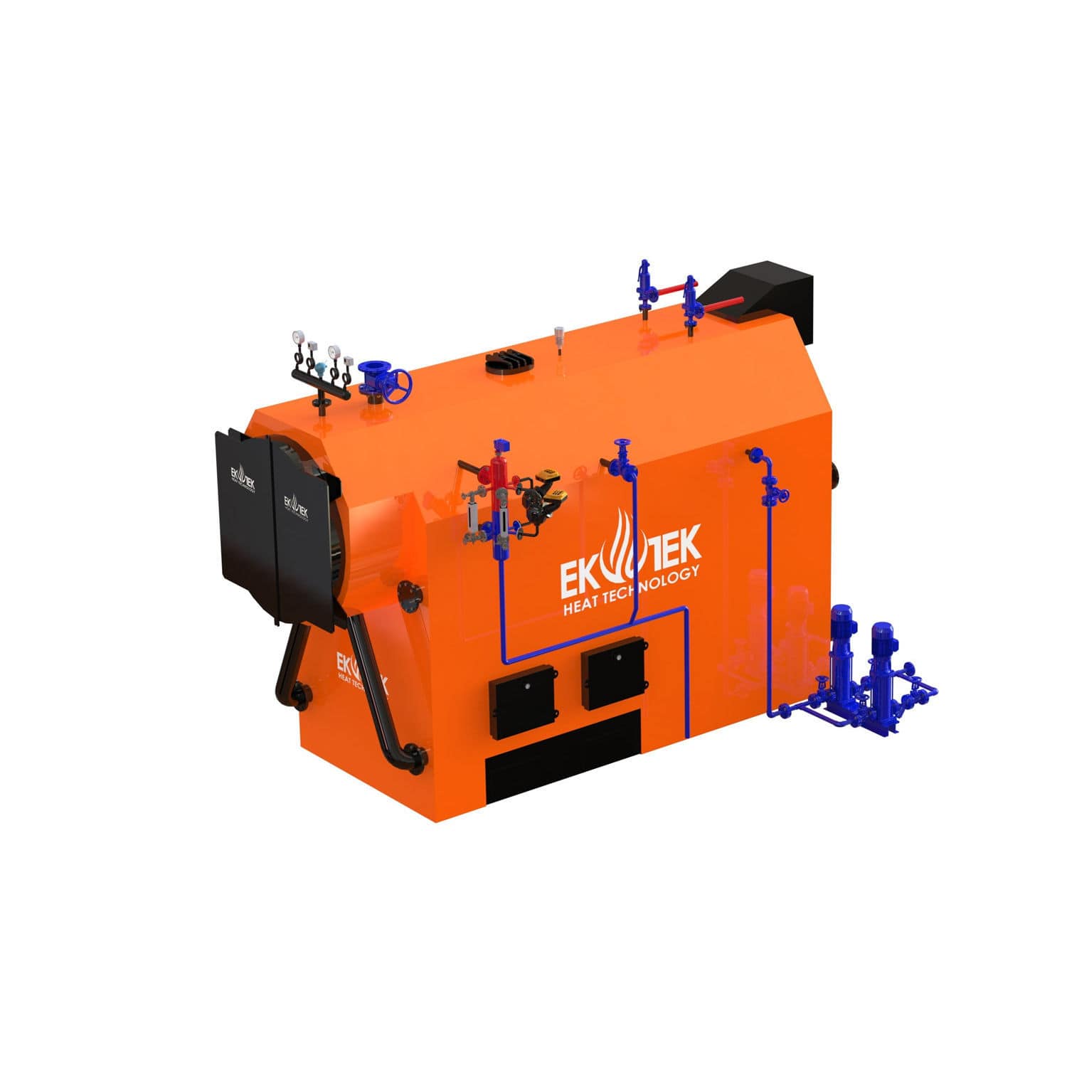 Steam boiler - HİBRİT series - Ekotek Heat Technology - gas / coal / pellet