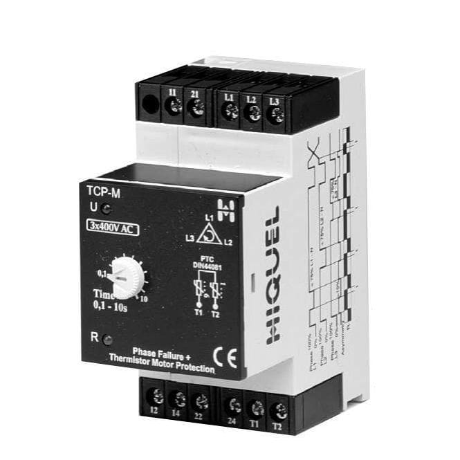 Phase sequence monitoring relay - TCPM - HIQUEL - temperature / DPCO / three-phase