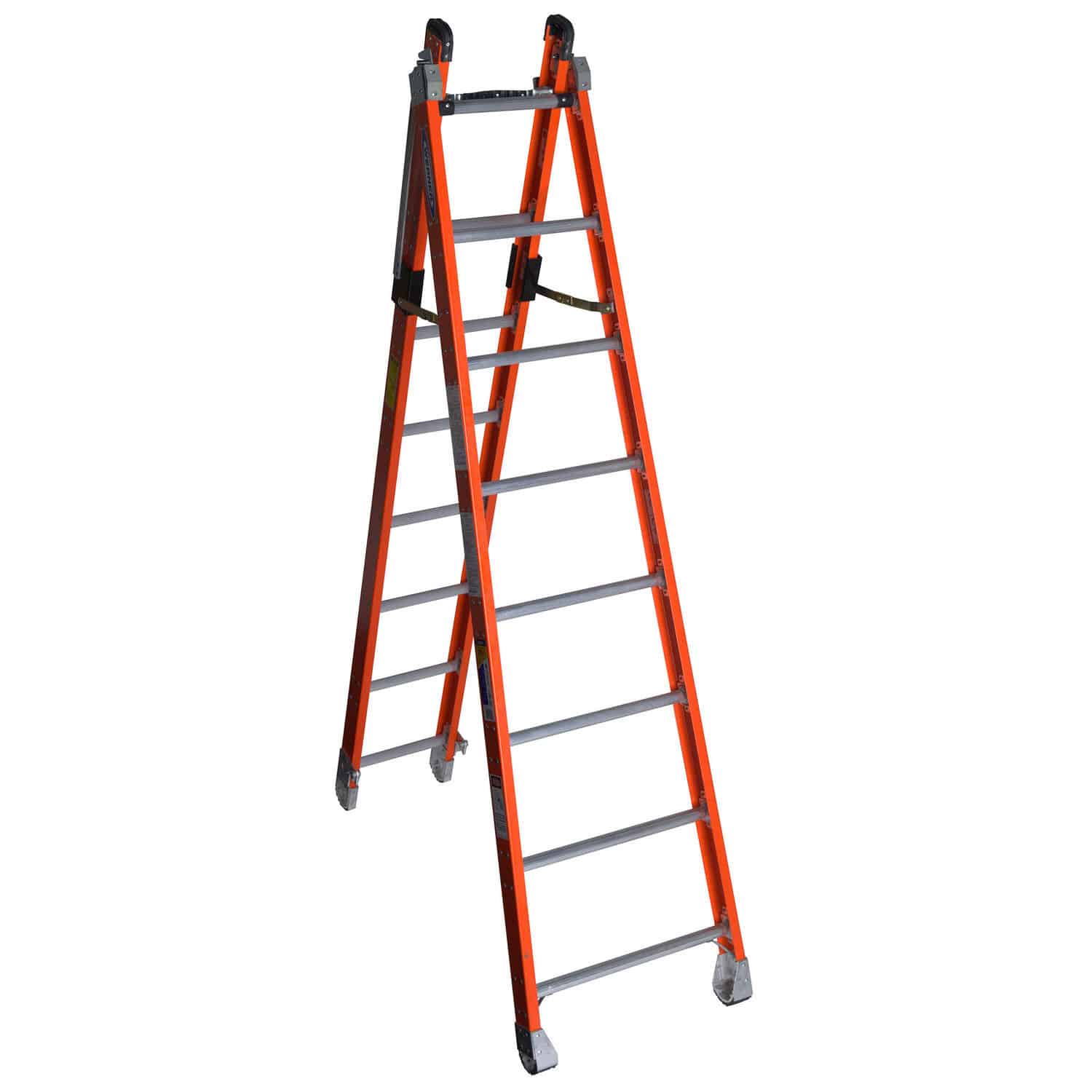 Portable step ladder - 7808 - WERNER CO - fiberglass / riveted