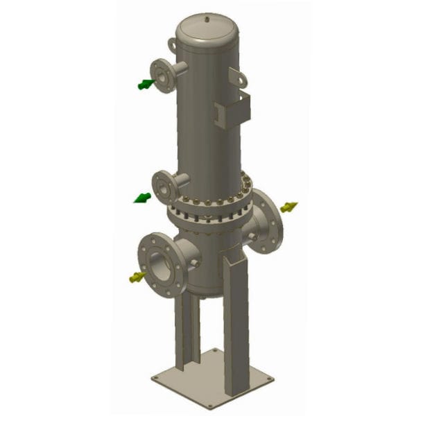 Multi-tube heat exchanger - HWT-V - Heat Group - gas/liquid / steel ...