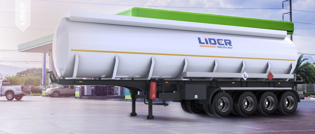 Semi-tanker semi-trailer - lider trailer - for fuel / 4-axle / with ...
