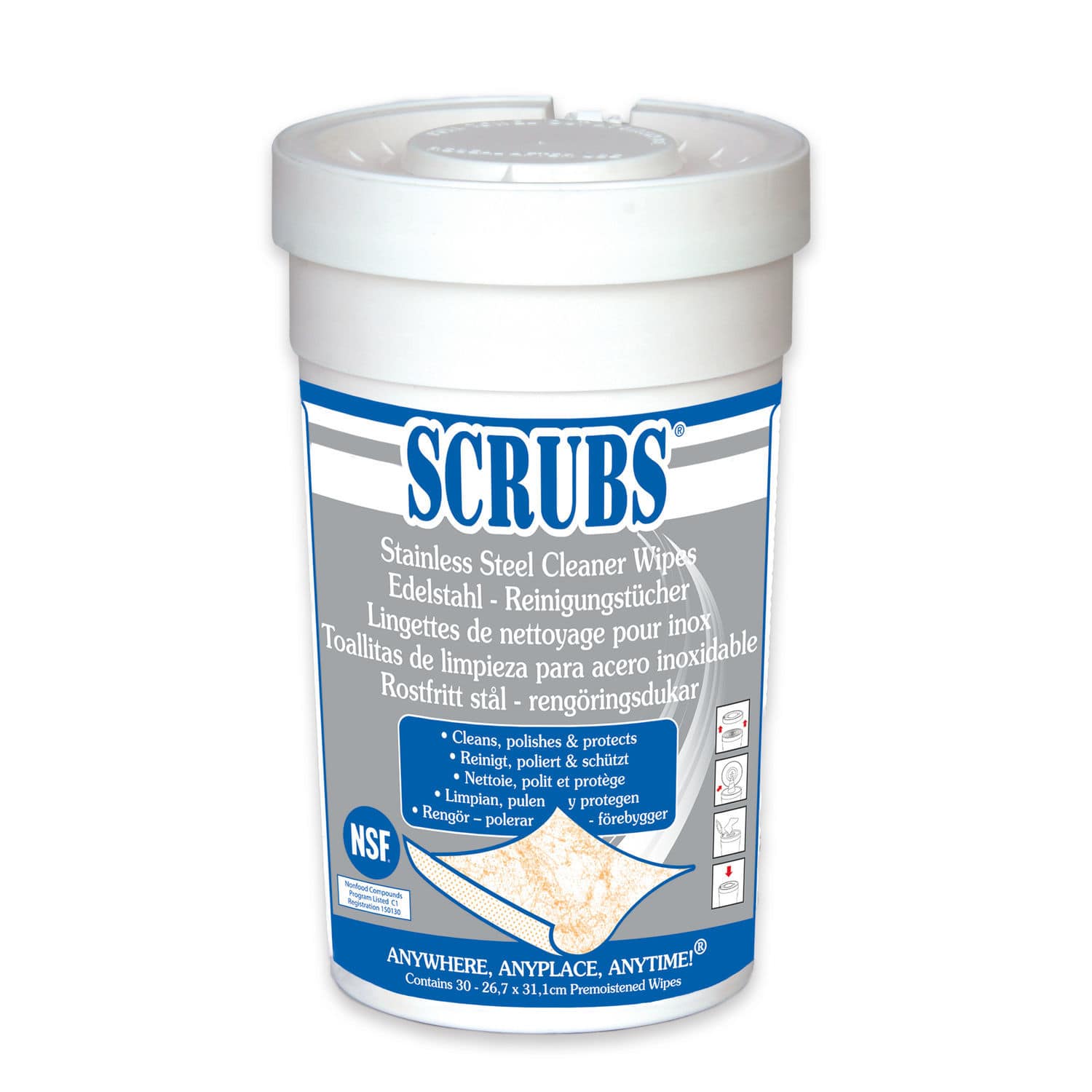 Disinfectant cleaning wipe - DY91930 - ITW Industrial Solutions - for ...