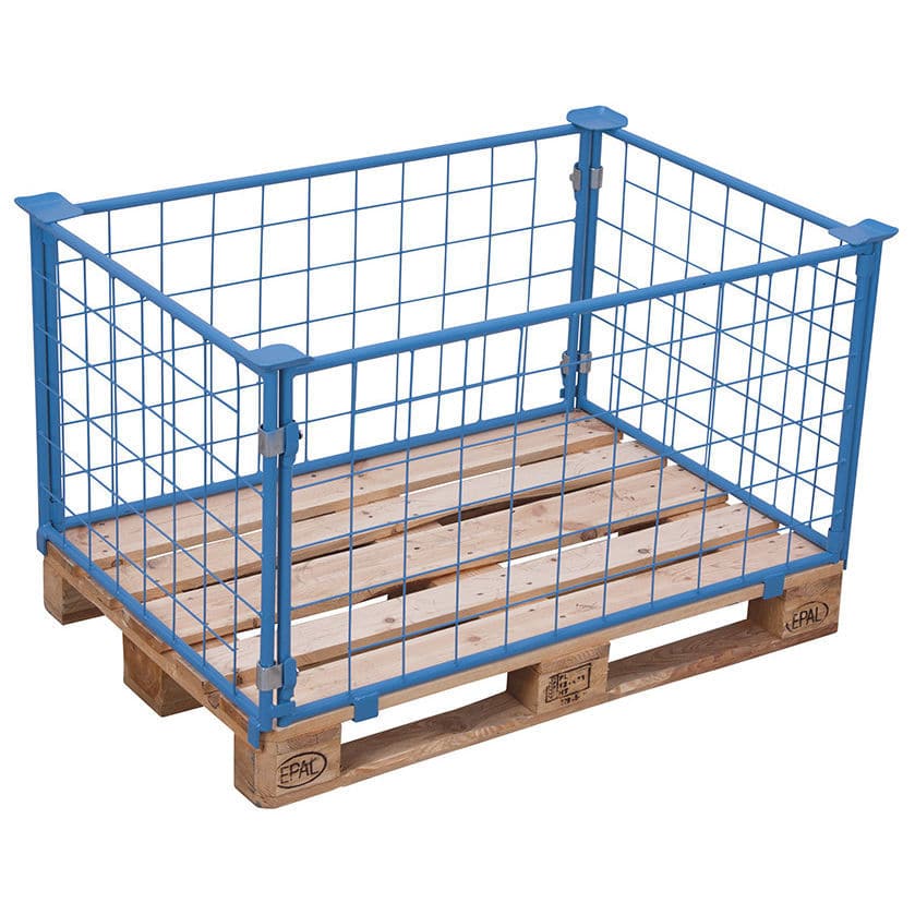 Foldable pallet collar - pa‑series - VARIOfit - wire mesh