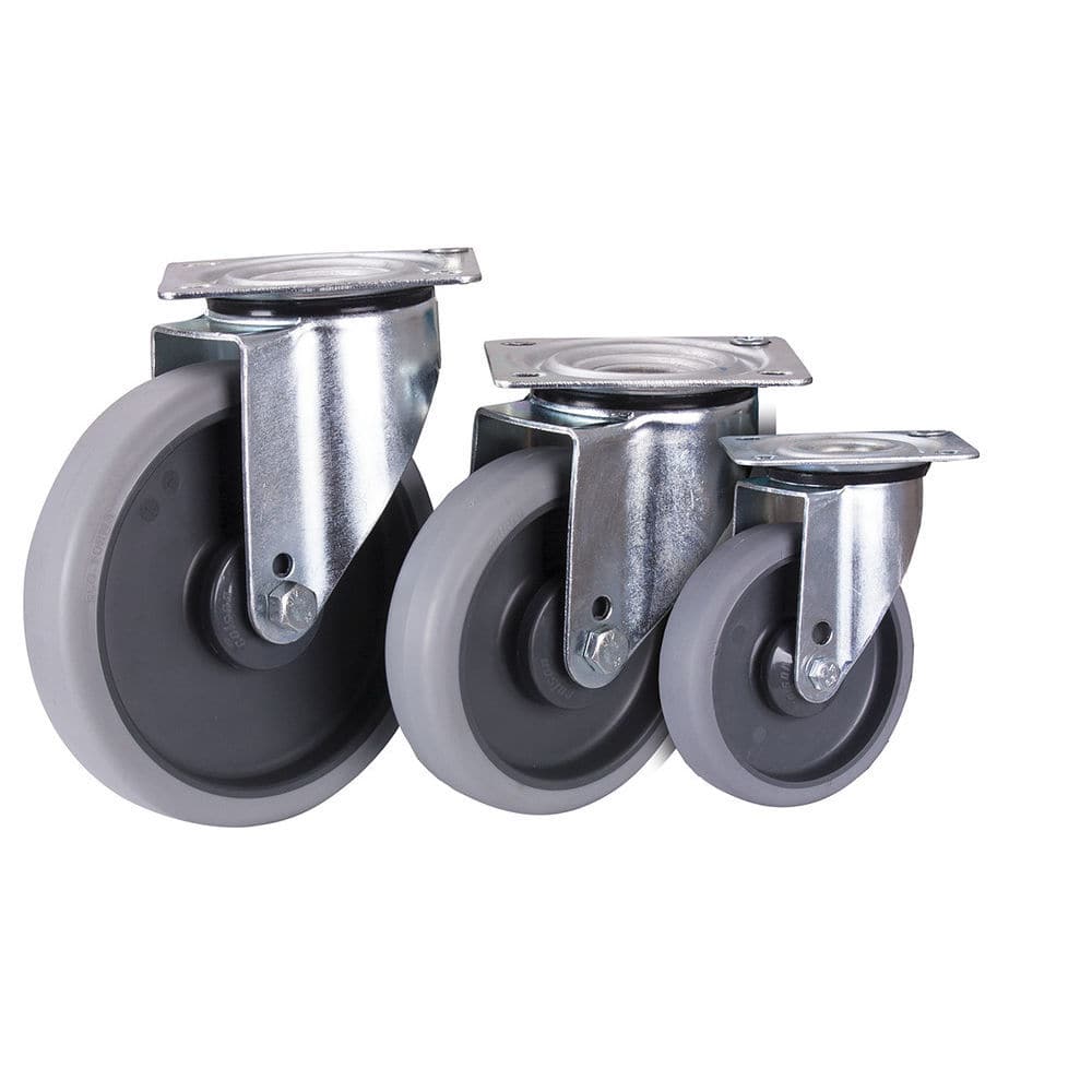 Swivel caster - VARIOfit - base plate / non-marking / plastic
