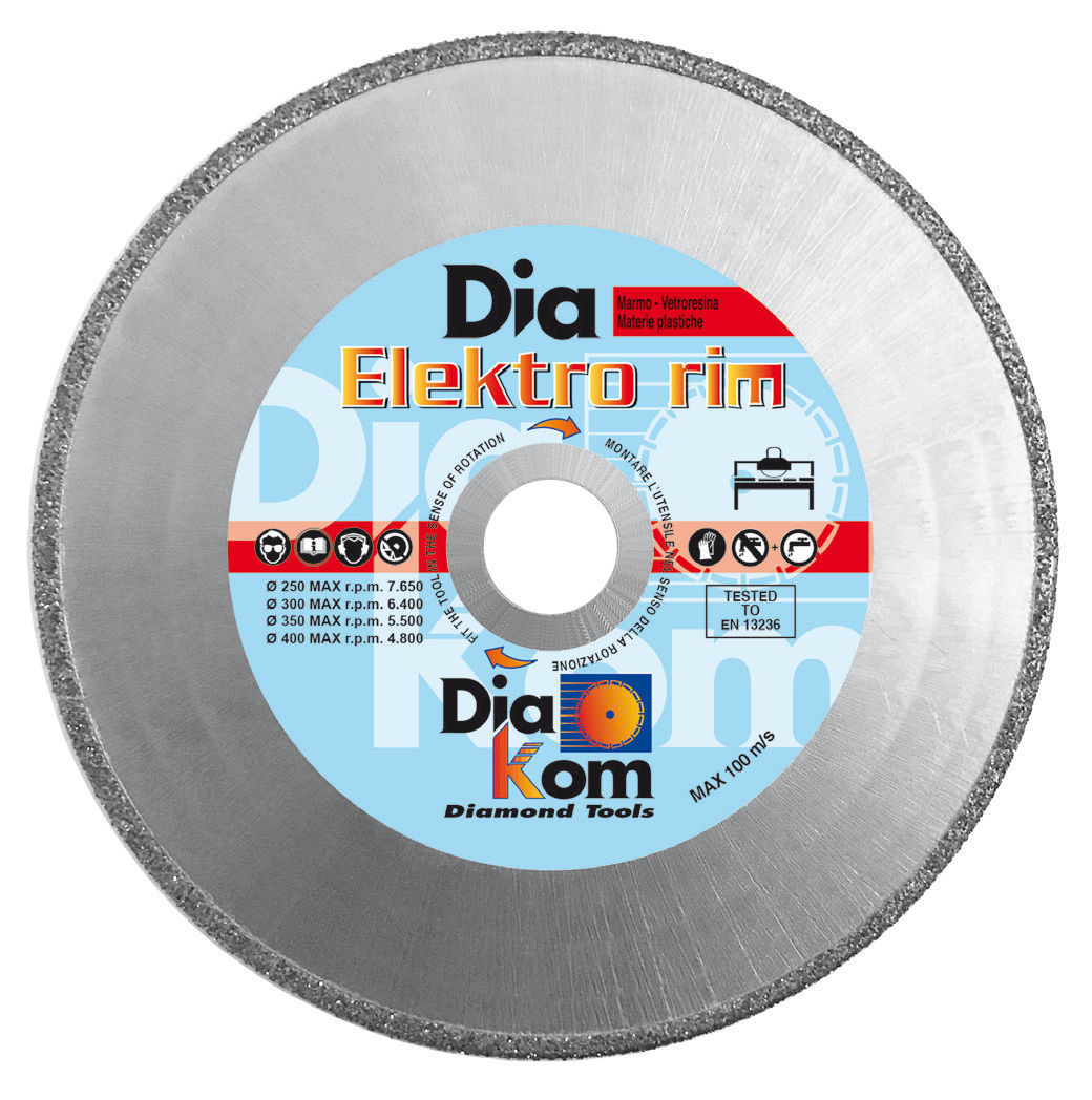 Metal cutting disc - 713E series - DIAKOM - for concrete / for marble ...