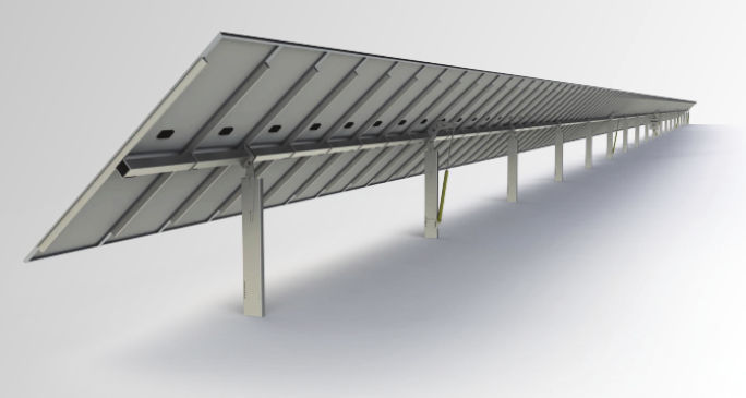 Single-axis solar tracker - M-TRC series - Metaloumin - fixed / PV