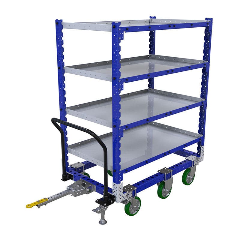 Handling cart - FQ-0201 - OPEX FACTORY - steel / 4 levels / profile