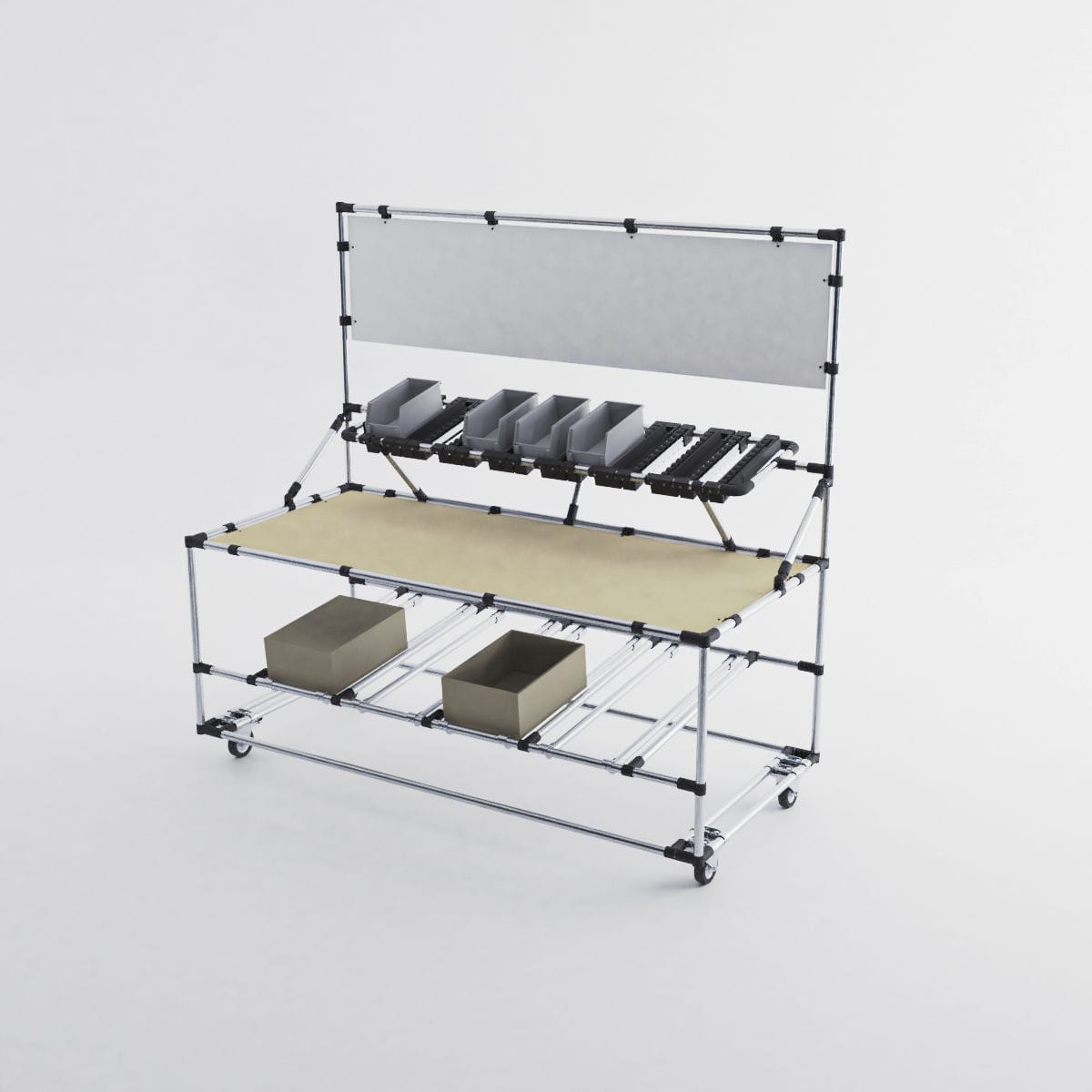 Assembly workstation - LOG0404 - OPEX FACTORY - mobile / custom