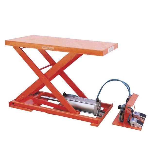 Scissor lift table - AT-10 - SANTSAI MACHIENRY - pneumatic / stationary ...