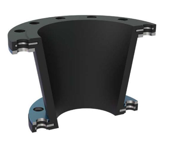 Flange adapter - LOCS - for pipes / rubber / conical