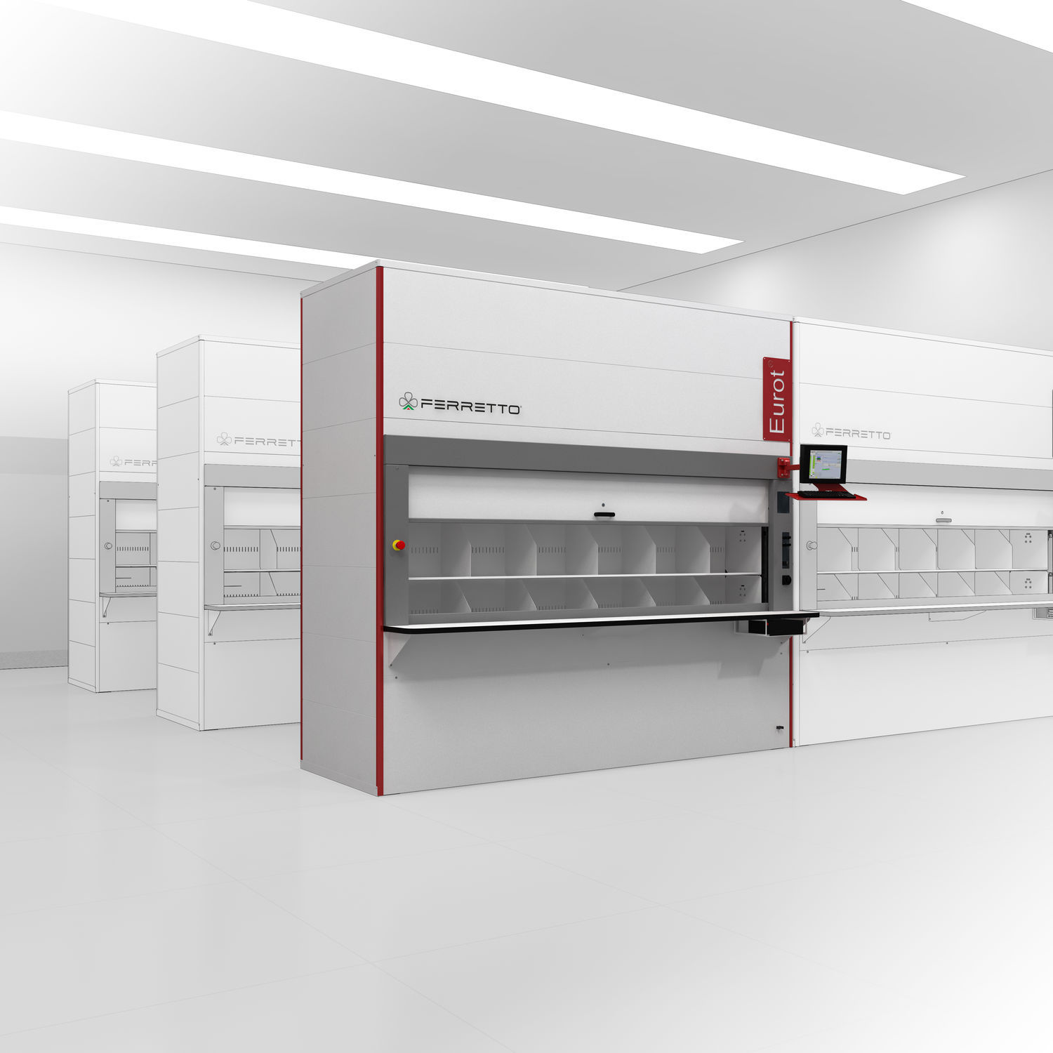 Vertical storage carousel - Eurot - FERRETTO - for small parts / for ...