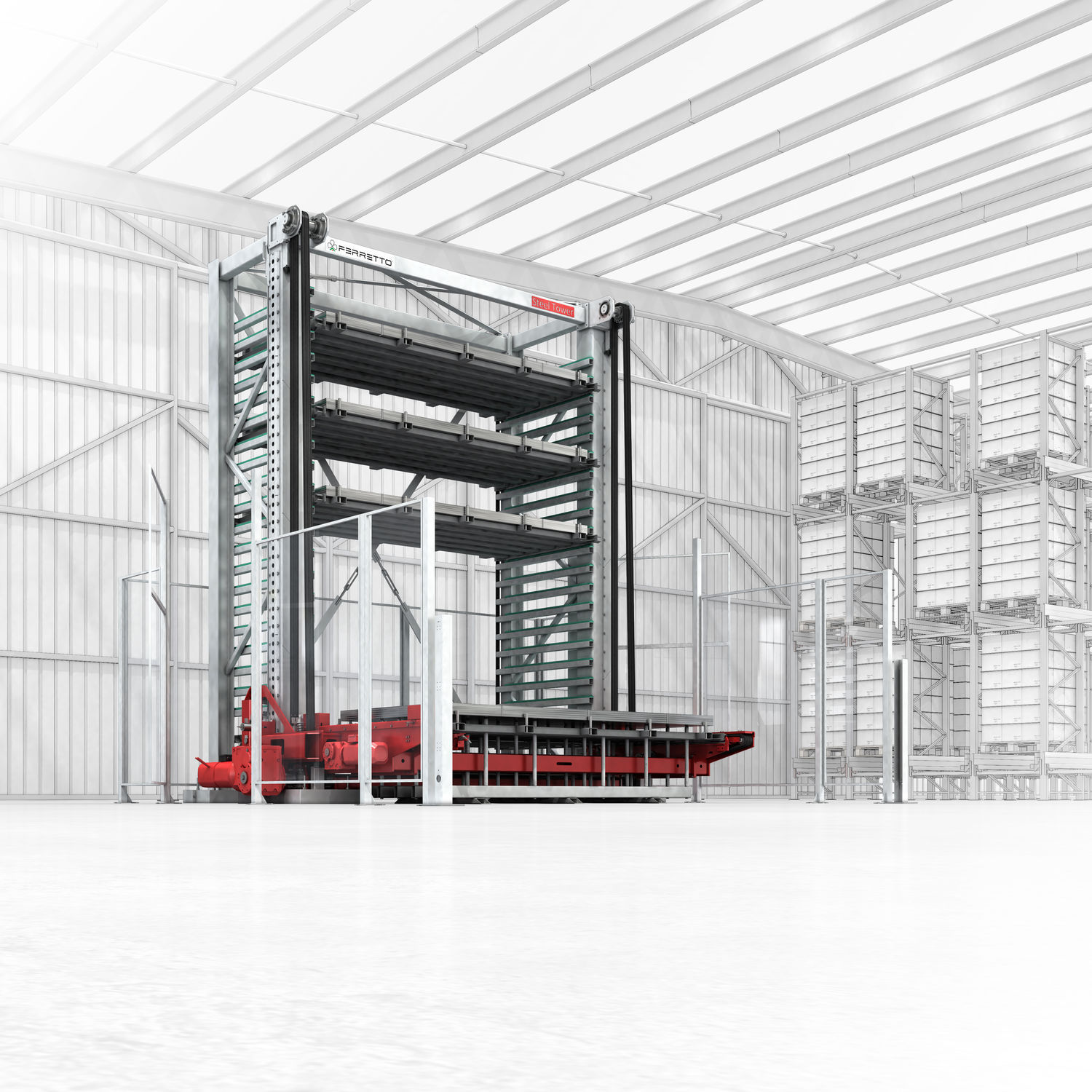Vertical automatic storage system - Steel Tower - FERRETTO - for sheet ...