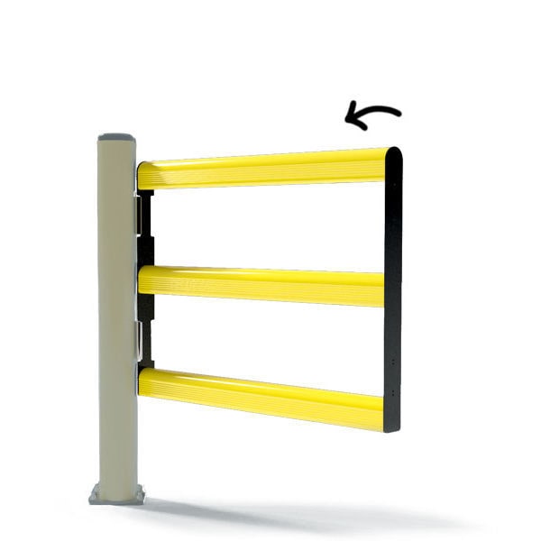Swing gate - DP 150 ONE WAY - MPM - pedestrian / rubber