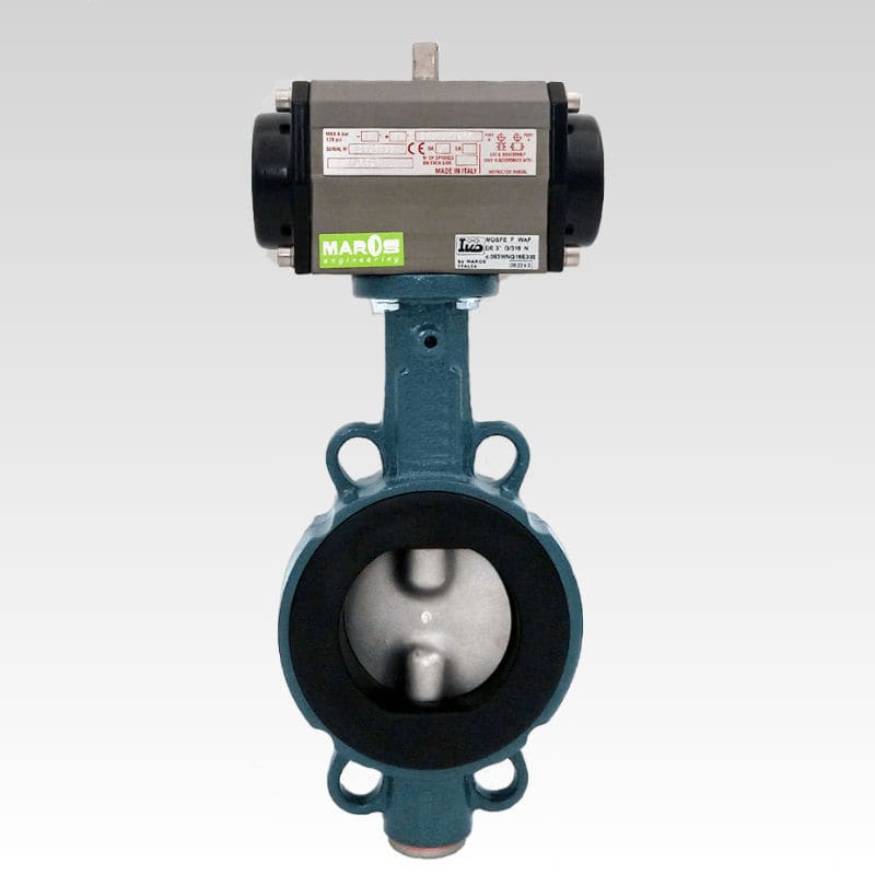 Butterfly valve - MAROS Engineering - pneumatically-operated / for ...