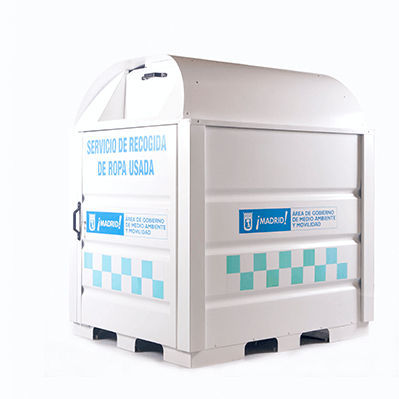 Metal waste container - NEO, MADRID - Sanimobel - galvanised steel ...