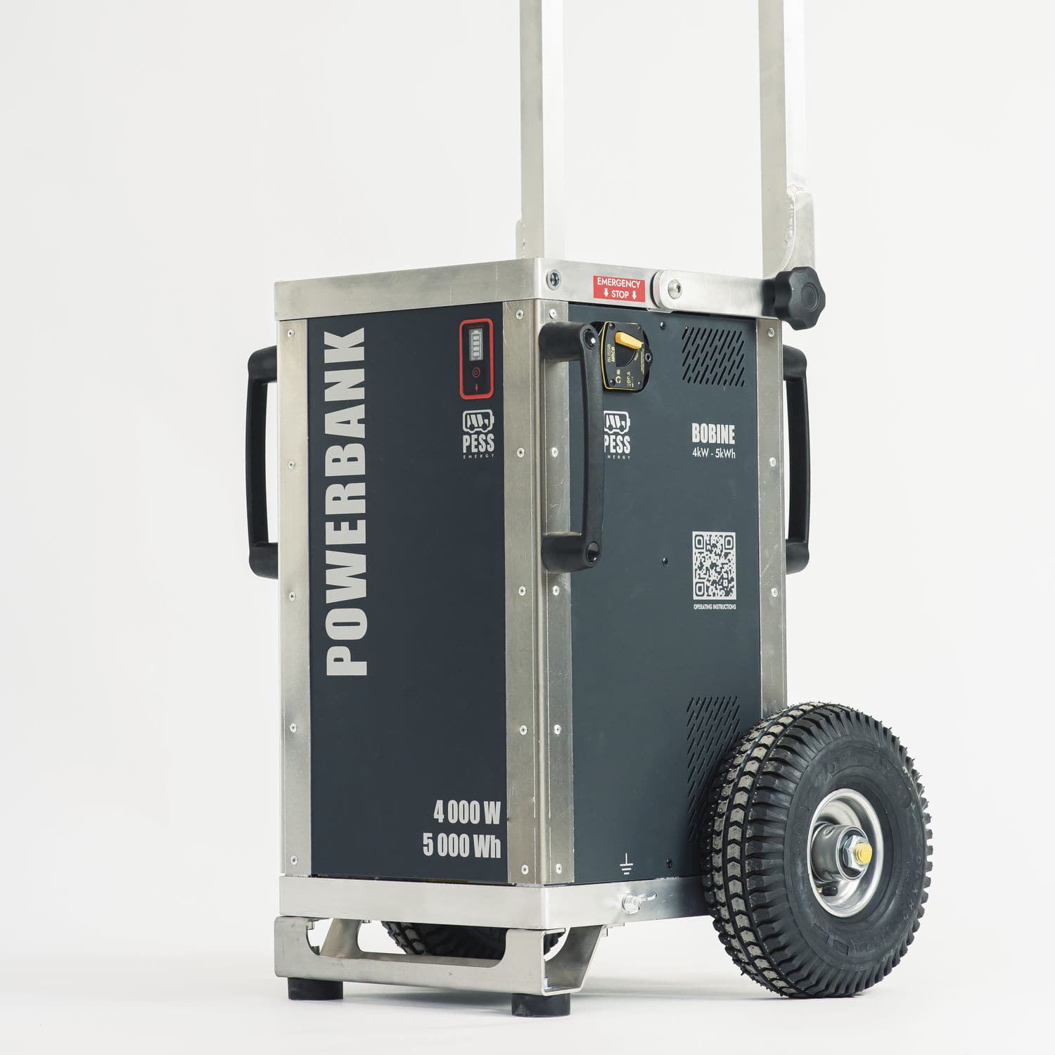 Solar generator set - Bobine - PESS ENERGY - single-phase / on casters / emergency