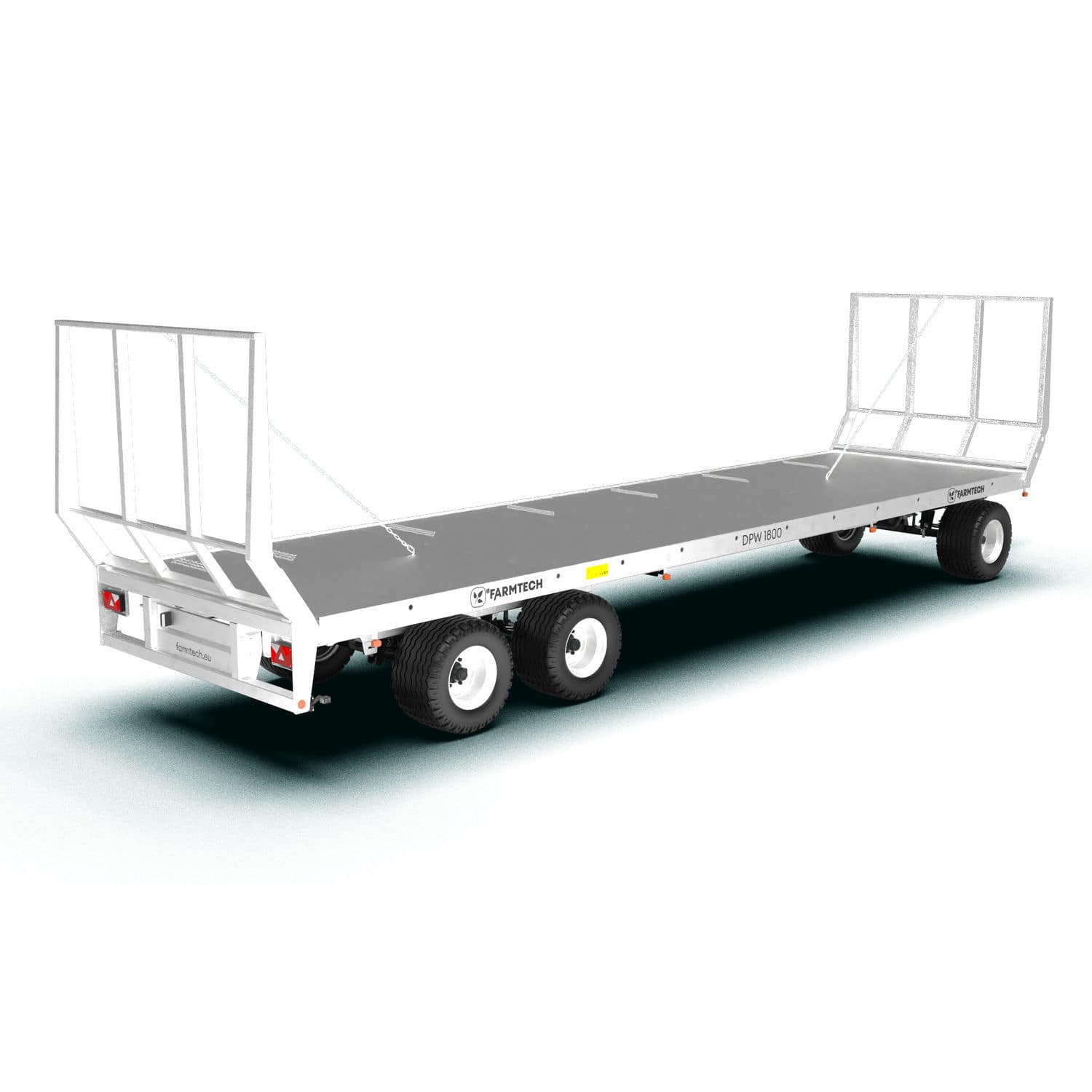 Flatbed trailer - DPW 1800 - Farmtech - platform / for straw bales / 3-axle