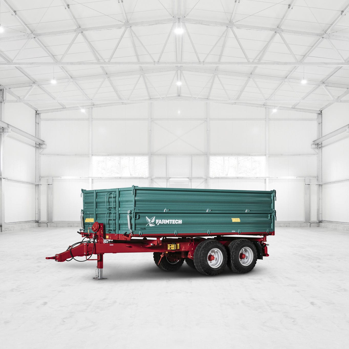 Platform trailer - TDK 900 - Farmtech - profile / tandem / lifting