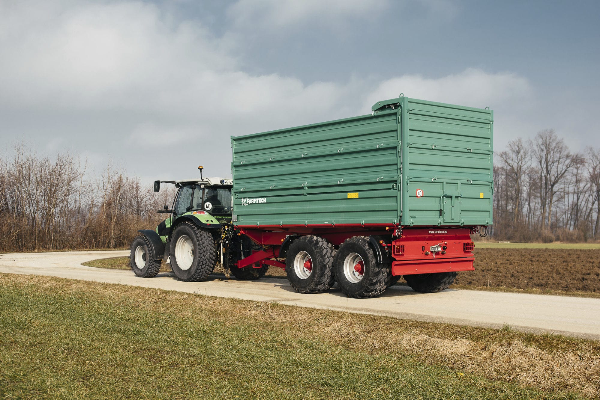 Equipment trailer - TDK 2000 - Farmtech - platform / profile / tandem